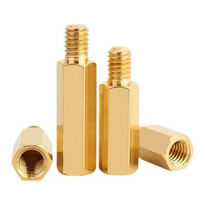 六角铜柱单头铜螺柱电脑机箱主板螺丝帽钉单通螺母间隔离柱支撑柱