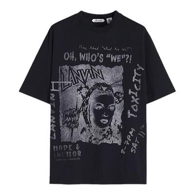 LANVIN浪凡情侣款印花T恤