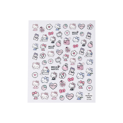 网红爆款美甲hellokitty贴纸可爱凯蒂猫咪胶背指甲KT猫贴花饰品