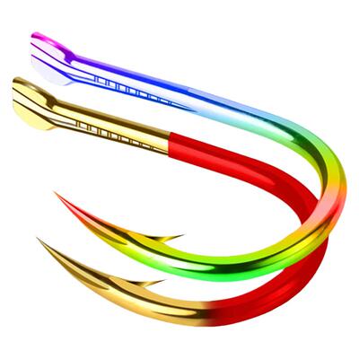 进口钨钢彩色鱼钩双槽大物钩