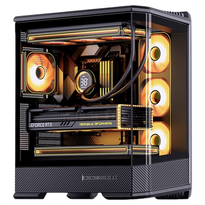 D400海景房无立柱曲面玻璃机箱