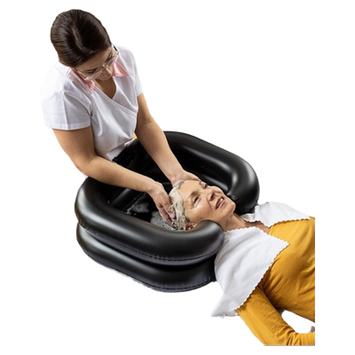 便携充气护理头发带枕头洗头盆