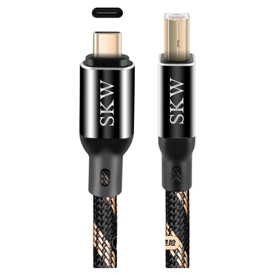 SKW高端发烧Type-c转USB-B音频线