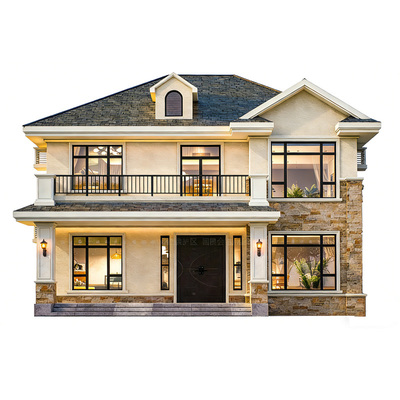 农村自建房欧式经典别墅设计施工图纸二层简欧小楼房户型图全套