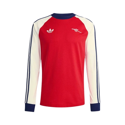 阿迪达斯阿森纳足球休闲文化修身圆领上衣2026春男长袖T恤 KB1824