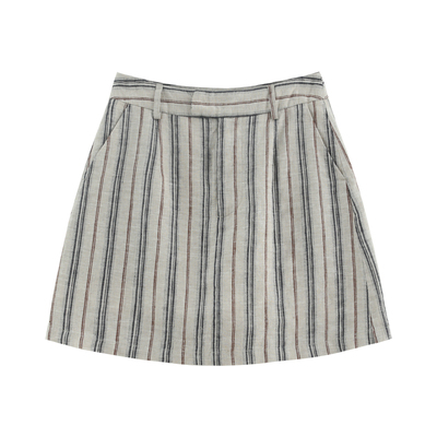 肌理感高腰A型半身短裙裤