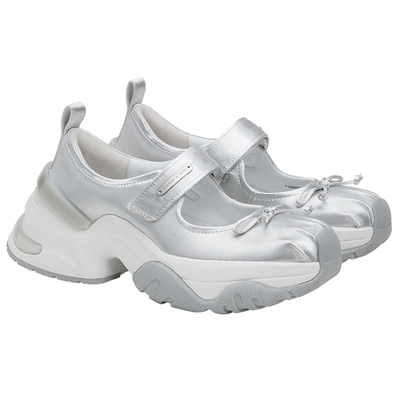 CHARLES&KEITH秋冬女鞋CK1-71960007蝴蝶结厚底芭蕾老爹鞋运动鞋