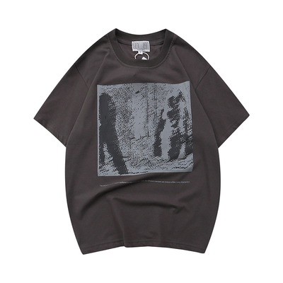 CavEmpt 20SS C.E OVERDYE水洗灰3M反光短袖男 迷幻女人印花T恤潮