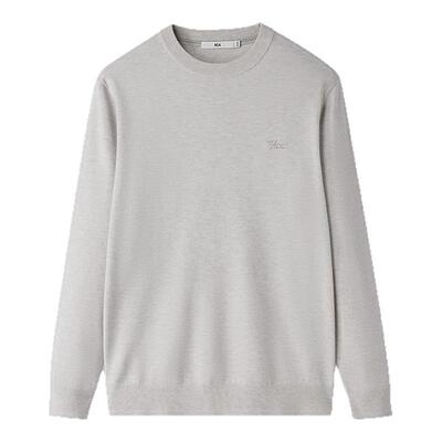 海澜之家黑色含羊毛可机洗羊毛衫