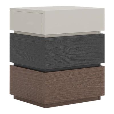 中古风暗格床头柜带锁家用卧室