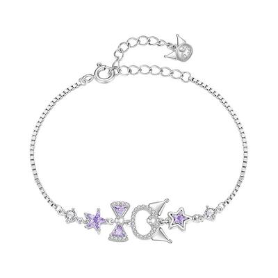 潮色绘库洛米星星纯银甜酷手链女