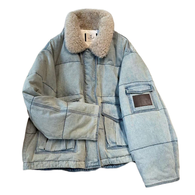 cicicoco女款鹅绒牛仔羽绒服