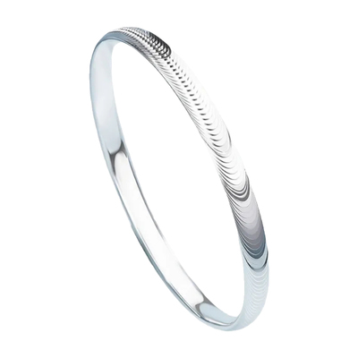 9999足银猫眼银手镯闭环女新款轻奢高级感素圈镯子生日礼物送女友