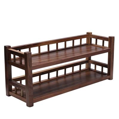 胡桃木置物架收纳架茶具茶壶