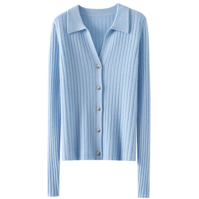 启超官方高端100%纯山羊绒开衫