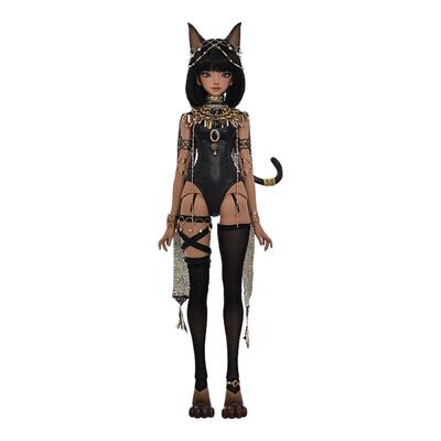 BJD4分bast埃及神猫sd人形玩偶