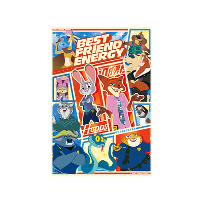 3djp疯狂动物城系列平面拼图