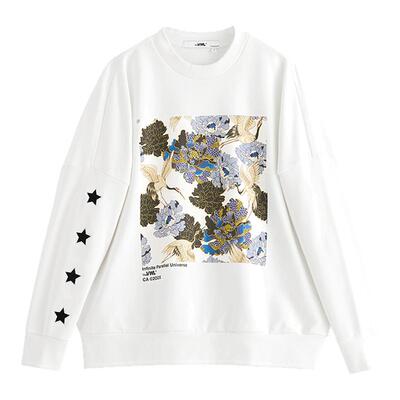 VWL仙鹤情侣卫衣宽松圆领慵懒风