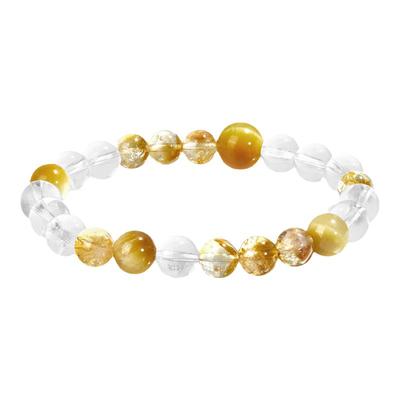 zeroline白水晶黄水晶手链男/女