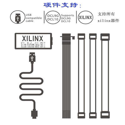 全新赛灵思Xilinx下载器USB FPGA CPLD DLC9G仿真器烧写器烧录器