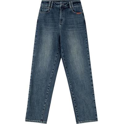 LAGOGO水洗弹力加厚加绒牛仔长裤