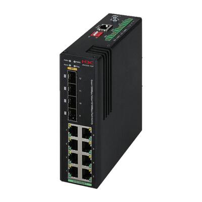 H3C华三 IE4320-12P 导轨式工业级三层以太网交换机 端口聚合 掉电告警 IE4320-28P 导轨式安装工业级交换机