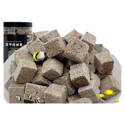 鱼饲料冻干红线虫水蚯蚓粘贴鱼粮