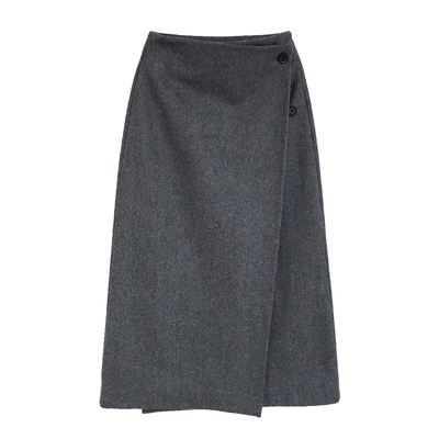 设计感中长款秋冬气质通勤半身裙