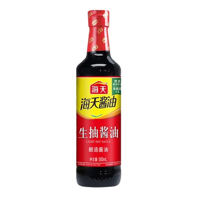 海天生抽酱油500ml家用酿造酱油