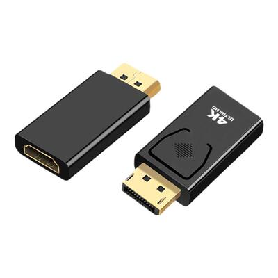 大dp转hdtv转接头 主机电脑转换显示器投影仪4K高清DP TO HDTV头