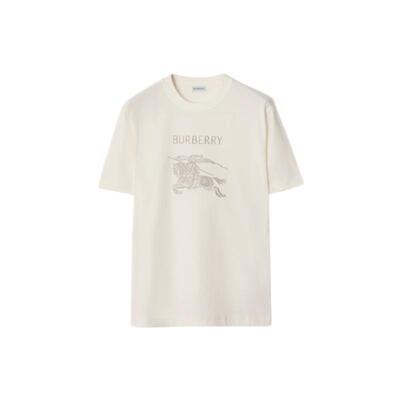 马术骑士徽标棉质T恤衫BURBERRY