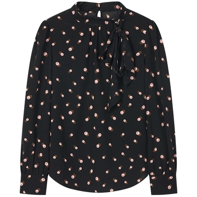 曼德诗时尚印花雪纺衫