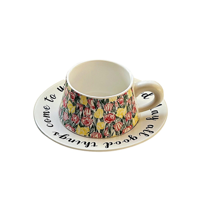 复古高级感咖啡杯碟套装精致女生