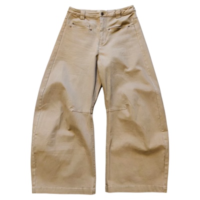 INKNOTS复古廓形弯刀裤男