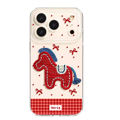 适用苹果手机壳新年马年新年防摔