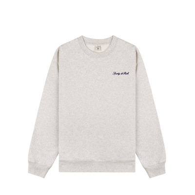 Sporty&Rich Core系列男女同款简约休闲圆领字母logo卫衣上衣