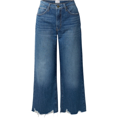 【折扣】FRAME女士磨边高腰直筒九分牛仔裤