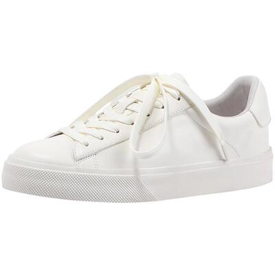 bellalily学院风平底牛皮小白鞋