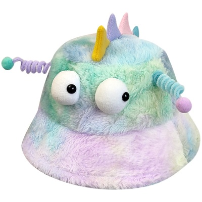 皮洛姆原创星空秋冬毛绒渔夫帽