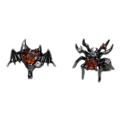 暗黑系辣妹血红色耳骨钉钛钢