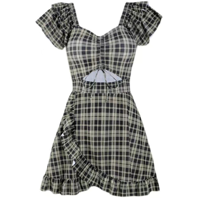 Funhancouple女裙式连体复古泳衣