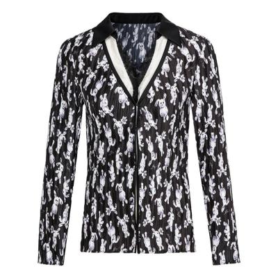 【商场同款】HPLY荷比俪紫色V领蕾丝花边上衣HMD14610195