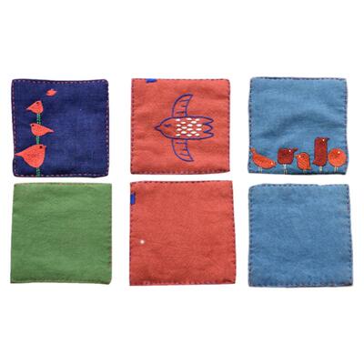 松果果手工棉麻亚麻布原创刺绣