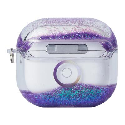 bejeweled流沙耳机壳 紫色高质感耳机套 适用Airpods Pro耳机壳 小众设计潮酷耳机套 不撞款流沙保护套