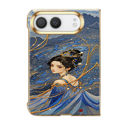 适用苹果duo手机壳新款折叠屏iphoneduo时尚轻奢女款efold高级感国潮风18duo中轴磁吸带前膜ultra防摔保护套