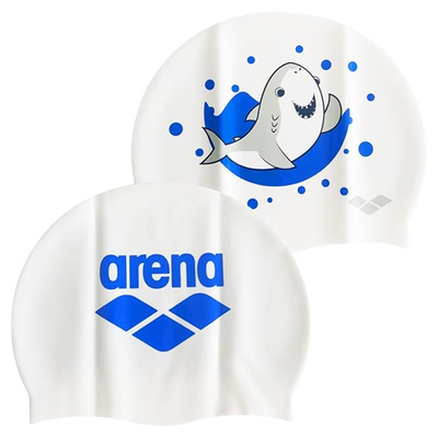 Arena印花硅胶泳帽护耳舒适耐用