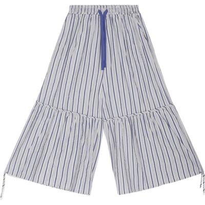 BUCH WEAR裤子女2025夏季新款棉质设计感竖条纹分割裙裤590708