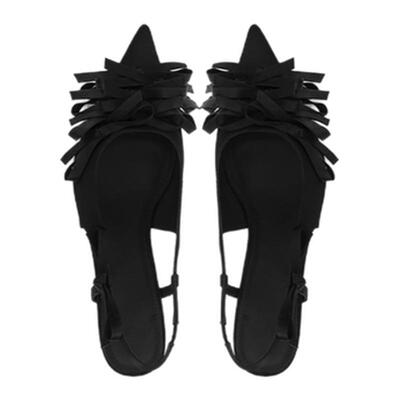 CHU楚妞真丝尖头凉鞋XZAM1674