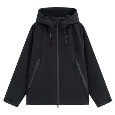 商场同款流石男防风连帽冲锋外套
