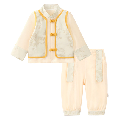 龙喜年抓周宴中国风唐装纯棉